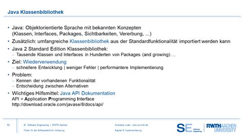 Softwaretechnik 84 Implementierung Serwth