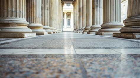 Premium Photo Row Of Pillars In Front Of A Building