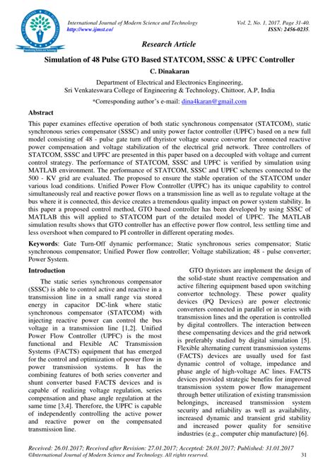 Pdf Simulation Of 48 Pulse Gto Based Statcom Sssc And Upfc Controller