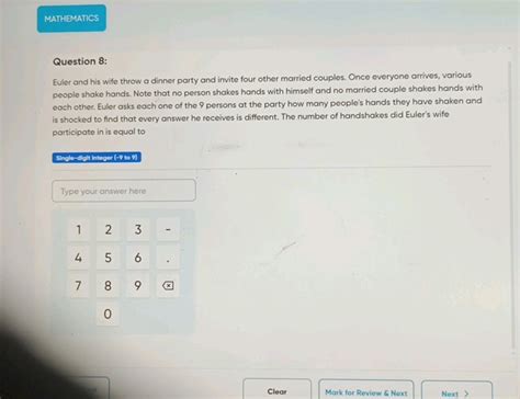 Mathematics Question 8 Euler And His Wife Studyx