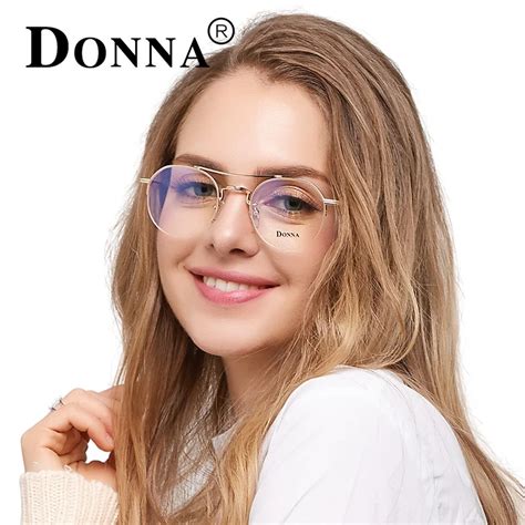 Donna Fashion Half Reading Eyeglasses Myopia Glasses Frame Women New Frame Ultra Light Double