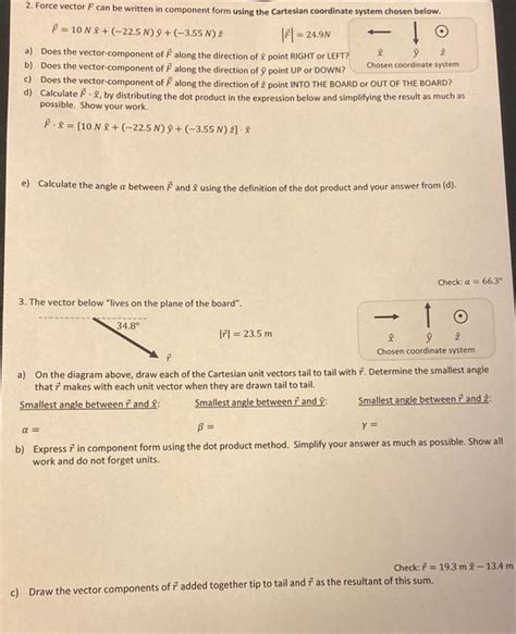 Solved In The Cartesian Coordinate System Any Vector Can Chegg