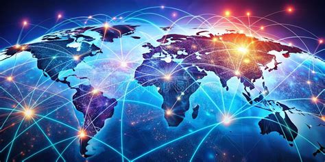 Visualizing Global Interconnectivity An Abstract World Map Depicting