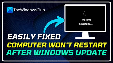 How To Fix Computer Wont Restart After Windows Update Windows 1110 Youtube