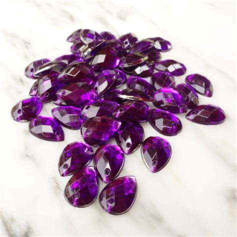 8x13 Purple Standard Teardrop 20pcs Happy Place Bling