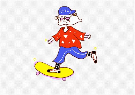 십대 스케이트 보드 타기 Png 일러스트 무료 다운로드 Lovepik