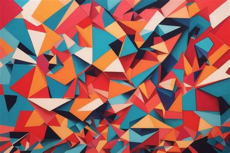 Premium Ai Image Explain The Principles Of Creating Visually Dynamic Abstract Geometric