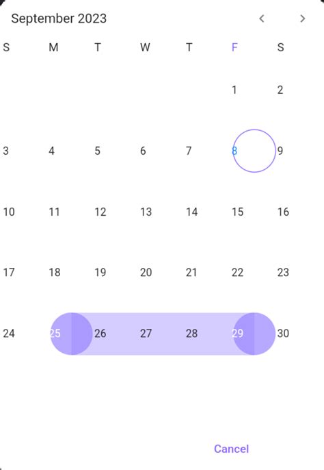 Selected Date S Circle Is Not Centered Correctly Issue