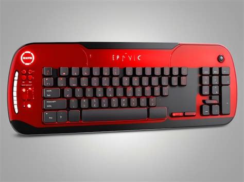 Magic Keyboard Red And Black Futuristic Premium Ai Generated Image