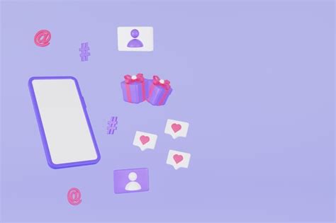 3d 아이콘이 있는 휴대폰 소셜 미디어 플랫폼 온라인 소셜 커뮤니케이션 응용 프로그램 개념 이모티콘 이미지 채팅 및 스마트폰