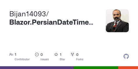 Github Bijan14093blazorpersiandatetimepicker