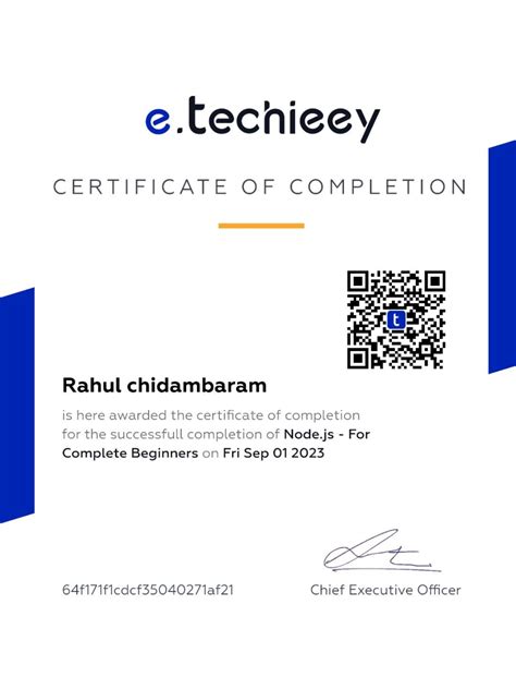 nodejs certifieddeveloper rahul chidambaram