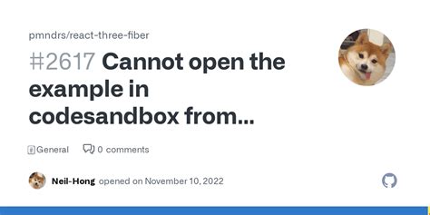 Cannot Open The Example In Codesandbox From Document Site Pmndrs