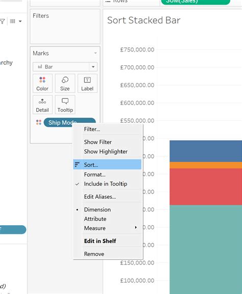 Stacked Bar Charts How To Reorder With A Click Using Set Actions In