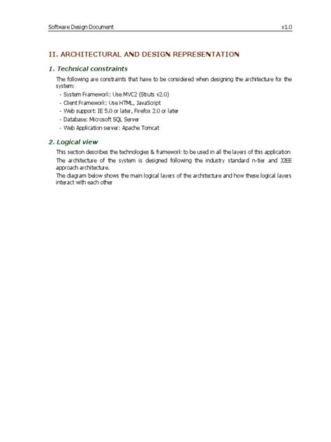 software high level design document sample pdf web application