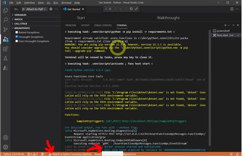 Azure Functionsのpythonローカル開発をvs Codeで行うためのセットアップ手順 Rainbow Engine