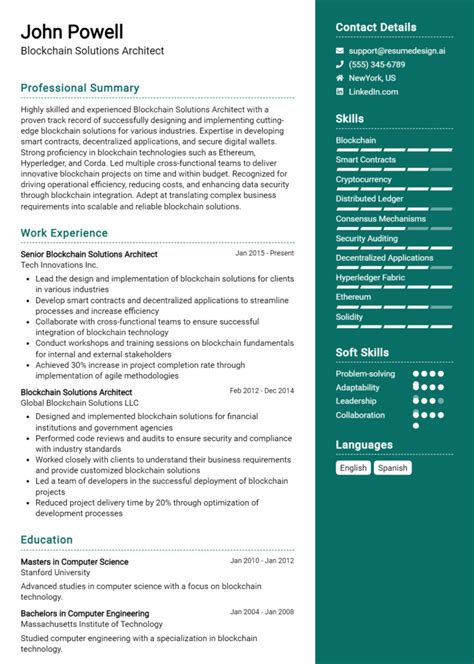 10 Blockchain Engineer Resume Examples And Templates For 2024 Resumedesign Ai