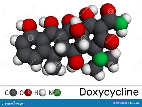 Doxycycline Antibiotic Drug Tetracycline Class Molecule Skeletal Doxycycline Antibiotic Drug Tetracycline Class Molecule Skeletal