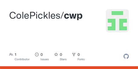 GitHub ColePickles Cwp