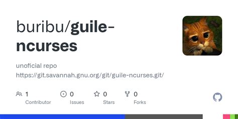GitHub Buribu Guile Ncurses Unoficial Repo Https Git Savannah Gnu