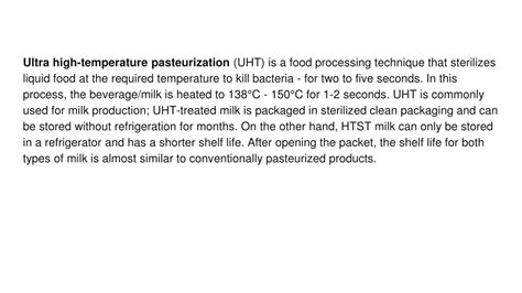 Ppt Benefits Of Ultra High Temperature Pasteurization Powerpoint Presentation Id 11107977