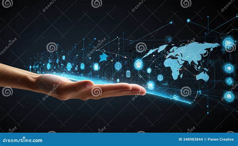 Digital Technology And Science Background Stock Illustration