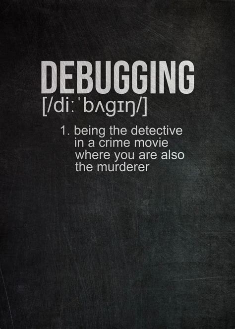 Debugging Funny Definition Poster Picture Metal Print Paint By