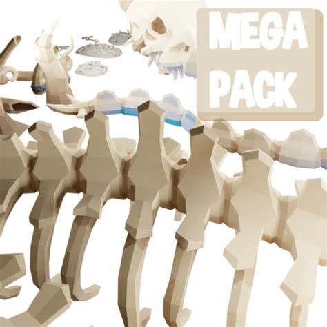 Low Poly Fossils Mega Pack Shoplvton Clearly Development