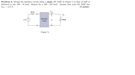 Solved Problem Design The Interface Circuit Using A Chegg Com