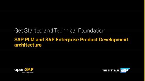 Unit SAP PLM And SAP Enterprise Product Development Architecture