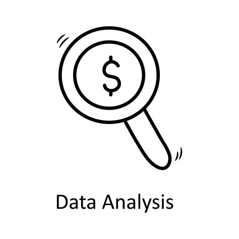Data Analysis Vector Outline Icon Design Illustration Business Symbol
