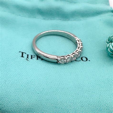 Tiffany And Co Platinum Diamonds Forever Half Circle Diamonds Band Ring