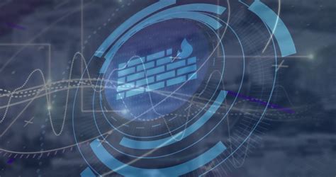 Advanced Digital Firewall Interface With Data Processing Concept Free