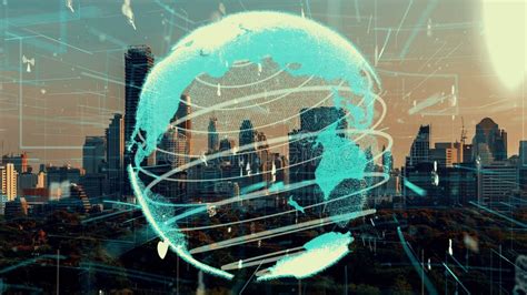 Global Connection And The Internet Network Alteration In Smart City Stock Image Image Of