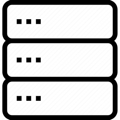 Computer Network Server Stack Icon