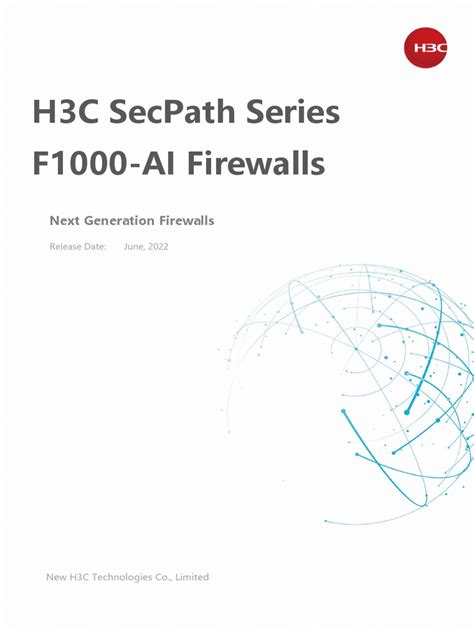 H3c Secpath Series F1000 Ai Firewall Data Sheet Pdf Denial Of Service Attack Firewall