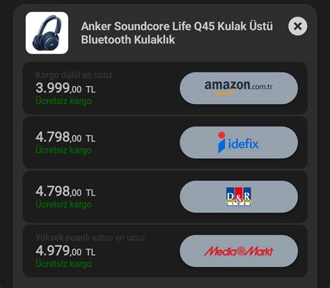 🔥İndirim - Anker Soundcore Life Q45 3999TL | Donanım Arşivi Forum