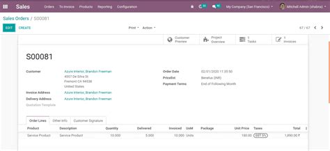 How To Invoice Project In Odoo 13