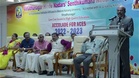 retirement acceptance speech dr p sundara pandian principal v h n s n college autonomous