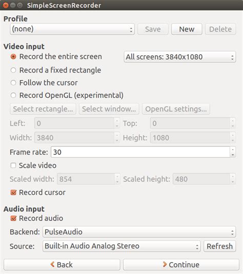 Install Simplescreenrecorder On Linux Snap Store