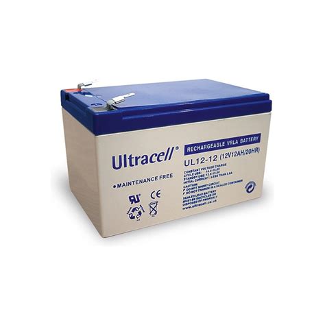 Ultracell UL12-12 VRLA AGM Loodaccu (12V, 12 Ah, T1 terminal)