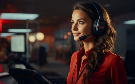 Premium Photo Customer Service Representative Using Effective Support Generative By Ai