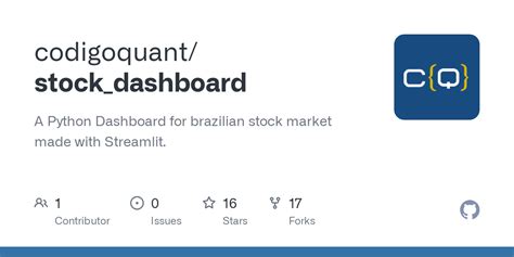 GitHub Codigoquant Stock Dashboard A Python Dashboard For Brazilian Stock Market Made With