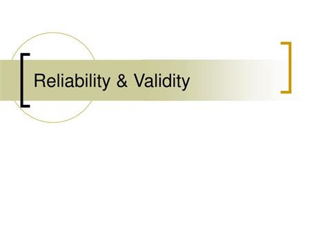 PPT Reliability Validity PowerPoint Presentation Free Download ID