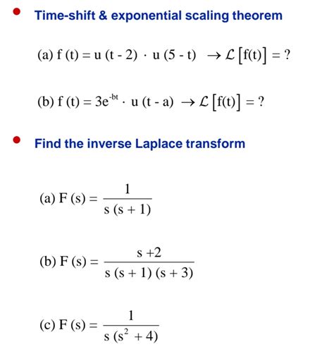 Solved Time Shift And Exponential Scaling