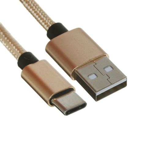 Купить Кабель круглый Dexp Usb Type C Usb 2 0 Type A золотистый 1 м в