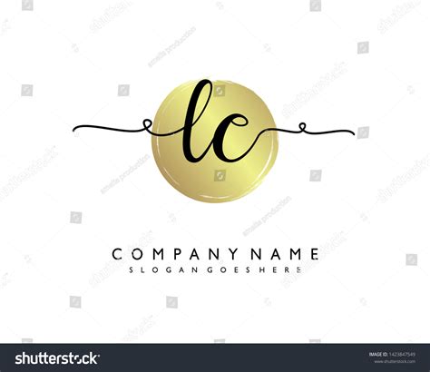 Initials Letter Lc Handwriting Logo Vector Stock Vector Royalty Free