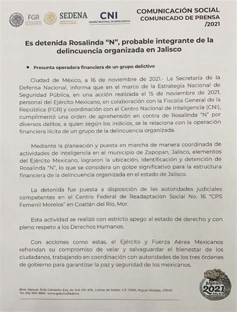 Detienen A Esposa De El Mencho Rosalinda N En Zapopan El Heraldo