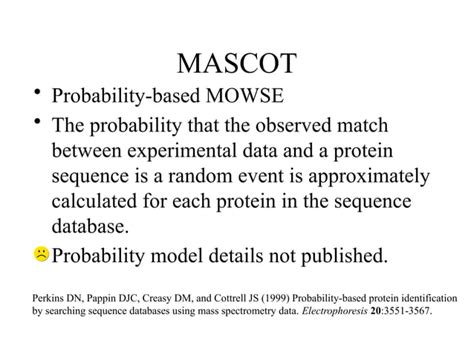 Bioinformatics Fundamental Usage Of Mass Spectrometry Ppt