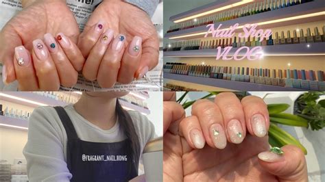 Vlog 휴가네일도 하면서 네일샵 일상공유 Youtube